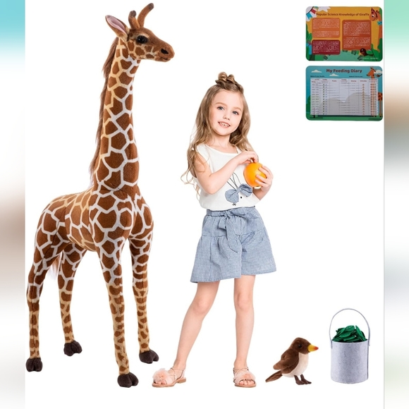 Toys | 47in Tall Realistic Stuffed Giraffe New In Compressed Package ...